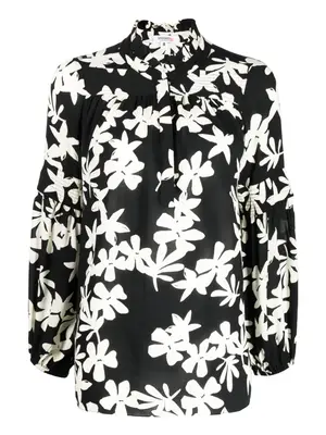 LEMLEM Lemlem Floral-Print Ruffled Blouse
