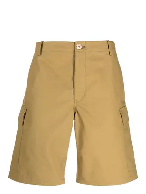 Kenzo Cotton Cargo Shorts - Green