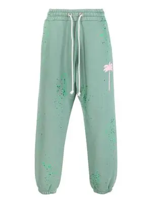 Palm Angels Paint-splatter Track Pants - Green