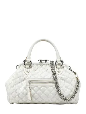 Marc Jacobs The Stam Leather Shoulder Bag White