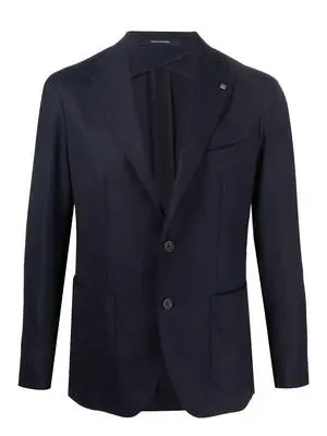Tagliatore Single-breasted Stretch-wool Blazer - Blue