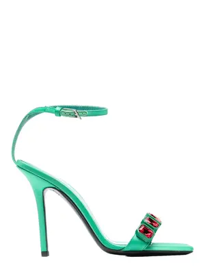 Attico 115mm Crystal-embellished Sandals - Green