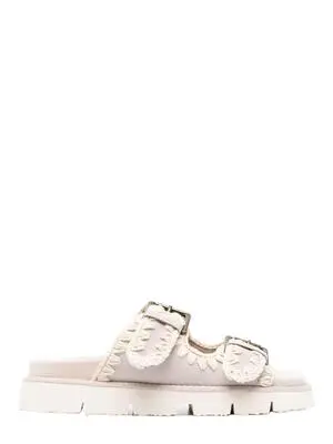 Mou Bio Buckle Sandals - Neutrals