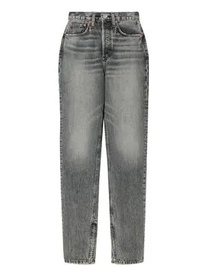 RE/DONE RE/DONE Super High Drainpipe Jeans In Grey