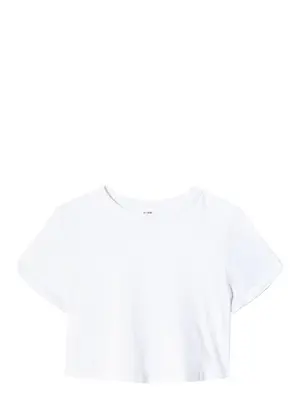 RE/DONE Short-sleeve Cropped T-shirt - White