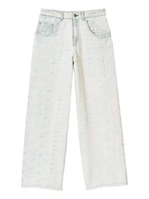 Marc Jacobs Monogram Wide-leg Jeans - Grey