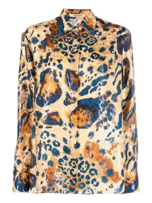 Roberto Cavalli Leopard-print Shirt - Neutrals