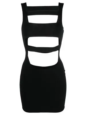 Roberto Cavalli Cut-out Detail Mini Dress - Black