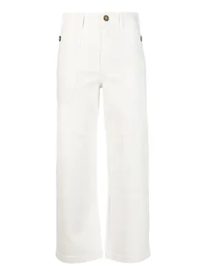 FRAME Straight-leg Utility Trousers - White