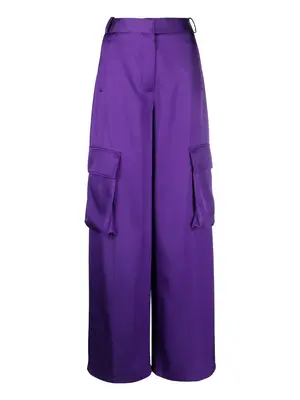 Versace Wide-leg Cargo Trousers - Purple