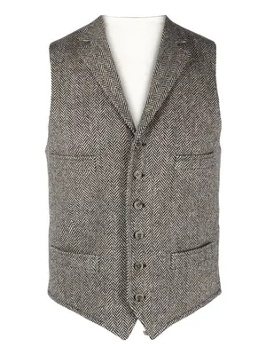 Polo Ralph Lauren Herringbone Waistcoat - Black