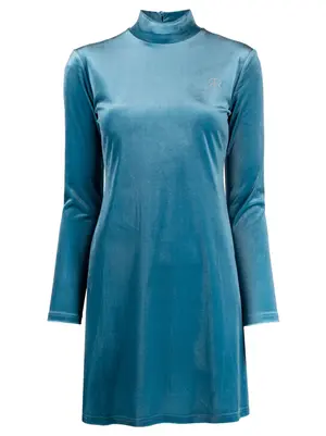 Rokh Long Sleeved Stretched Dress - Blue