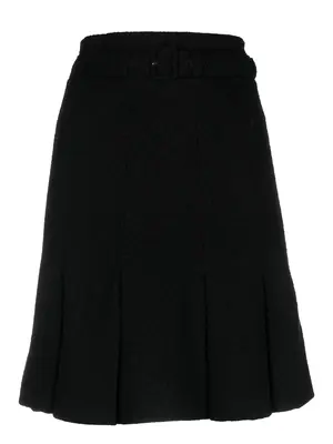 PATOU Patou Belted A-Line Skirt