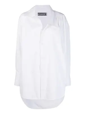 FRENKEN Double-breasted Cotton Shirt - White