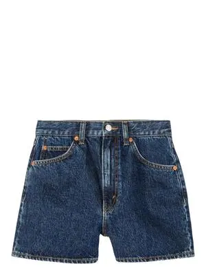 RE/DONE Mid-rise Denim Shorts - Blue