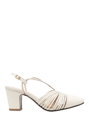 Giuliva Heritage Strappy Slingback Leather Pumps - Neutrals