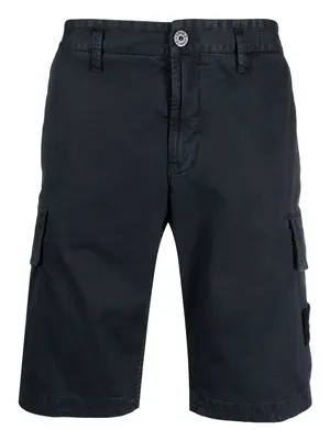Stone Island Stone Island Compass-Motif Cargo Shorts Blue