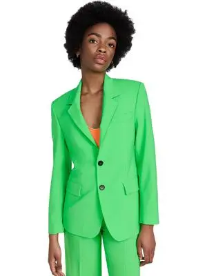 MSGM MSGM Single-Breasted Blazer Tropical Green