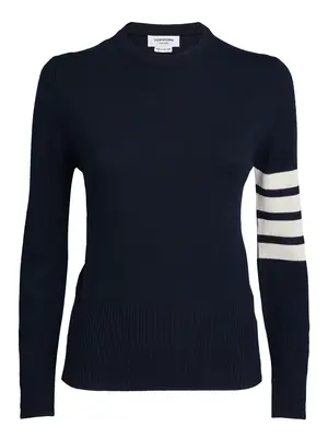 Thom Browne Cashmere 4-bar Sweater - Navy