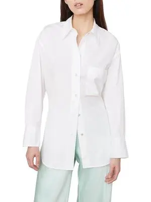Vince Oversized Cotton Button-up Shirt - Optic White