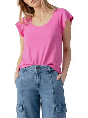 Sanctuary Sanctuary West Side Scoop Neck T-Shirt Wild Pink