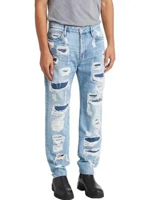 FRAME Relaxed Straight-leg Jeans - Gate Destruct
