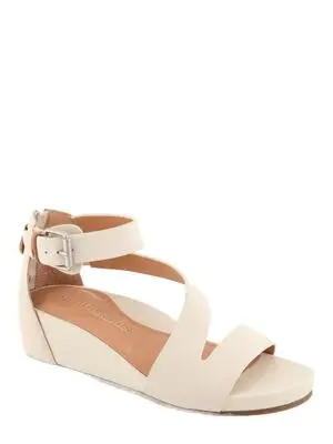 Gentle Souls By Kenneth Cole Gwen Strappy Wedge Sandals - Stone Nubuck
