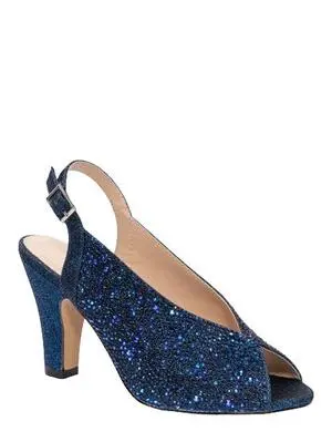 PARADOX LONDON PINK Glory Slingback Pumps - Navy