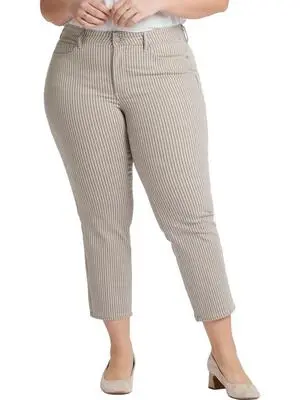 NYDJ Marilyn Ankle Straight Leg Jeans - Sandbar Stripe