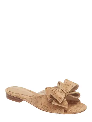 KOKO + PALENKI KOKO + PALENKI Dara Bow Slide Sandal Cork