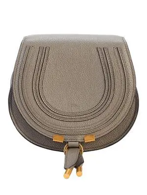 Chloé Marcie Small Saddle Bag - Aloe Green Leather