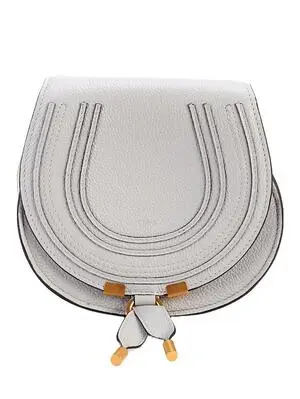 Chloé Marcie Small Saddle Bag - Light Cloud