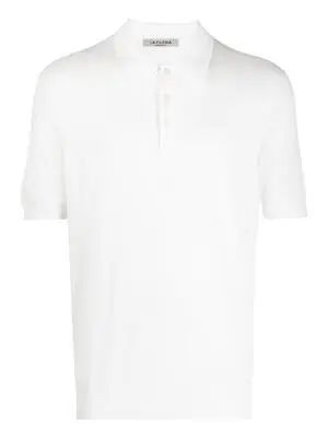 FILERIA Short-sleeve Cotton Polo Shirt - White