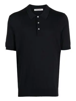 FILERIA Short-sleeve Cotton Polo Shirt - Blue