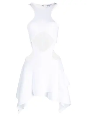 Attico Magnolia Cut-out Mini Dress - White