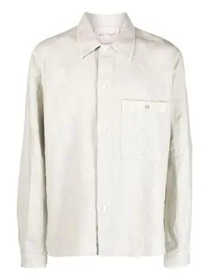 Nick Fouquet Decorative-stitching Linen Shirt - Neutrals