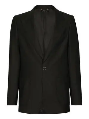 Dolce & Gabbana Portofino Single-breasted Wool-silk Blazer - Black