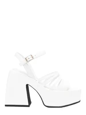 NODALETO Bulla Chibi 110mm Platform Sandals - White