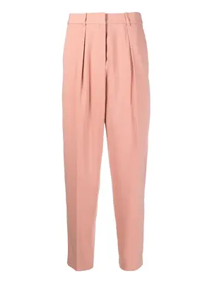Pinko High-waisted Tapered Trousers - Pink