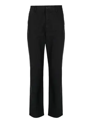 Paul Smith Embroidered-logo Slim Chinos - Black