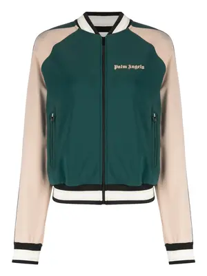 Palm Angels Cropped Bomber Jacket - Blue