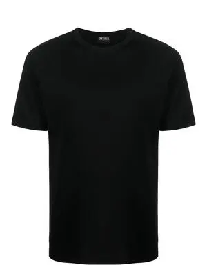 Zegna Short-sleeve Wool T-shirt - Black
