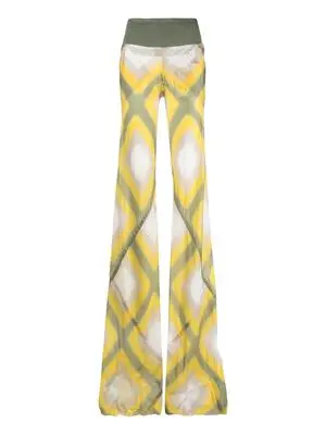 Rick Owens All-over Graphic-print Trousers - Yellow
