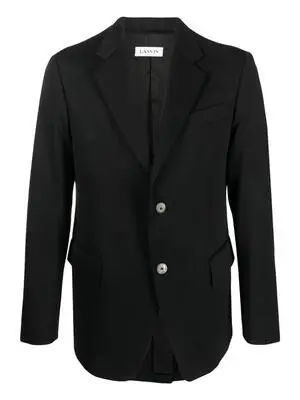 LANVIN Single-breasted Wool Blazer - Black