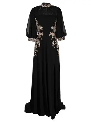 SAIID KOBEISY Sequin-embellished Long Dress - Black