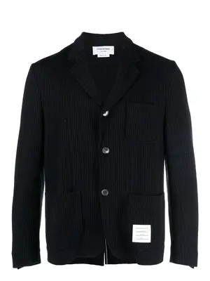 Thom Browne 4-bar Seersucker Blazer - Blue