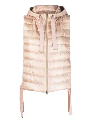 Herno Hooded Quilted Gilet - Pink