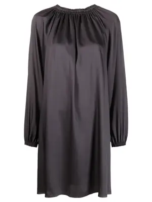 BLANCA VITA Gathered-detail Dress - Grey