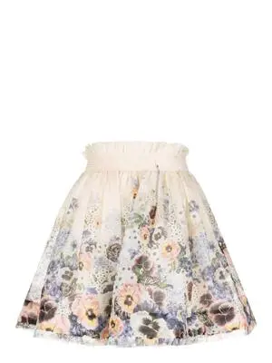 ZIMMERMANN ZIMMERMANN Tama Floral-Print Miniskirt