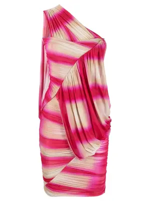 Rick Owens Draped One-shoulder Mini Dress - Pink